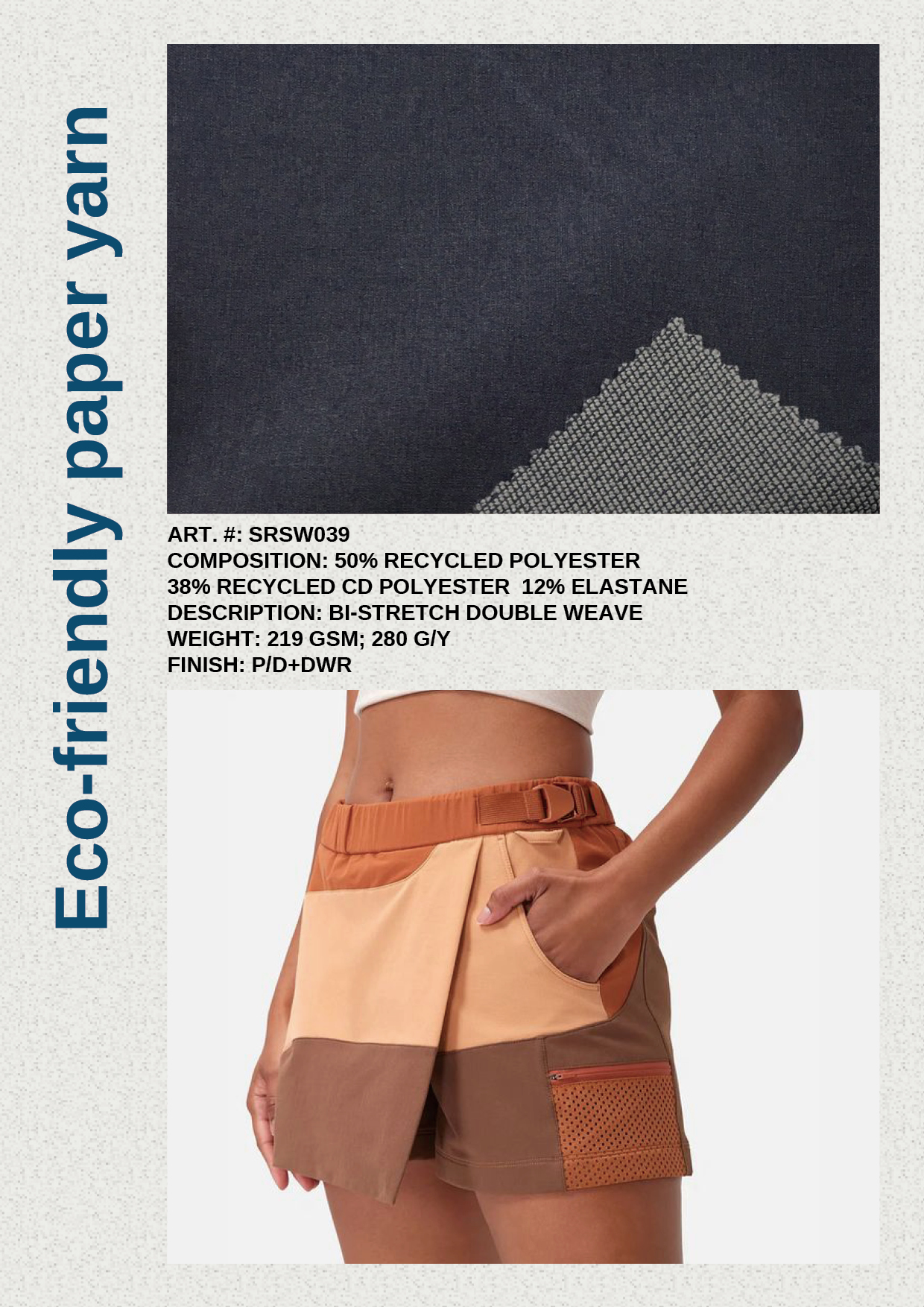 Recycled polyester – Stretch woven collection – PALTEX